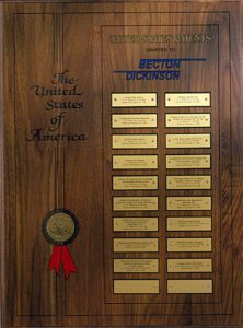Multiple Patent Plaques Are A Great Way Of Displaying Ongoing Innovation