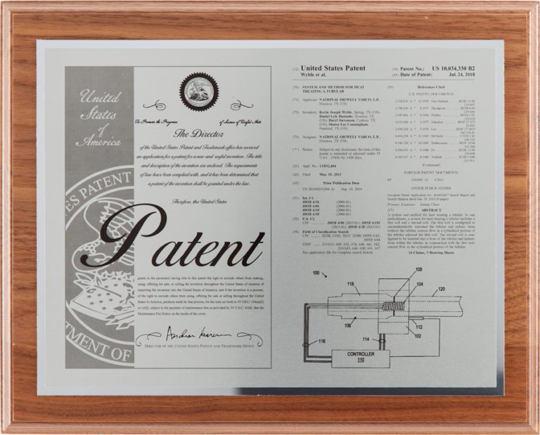 Individual Patent Plaques| US Patent Services LLC