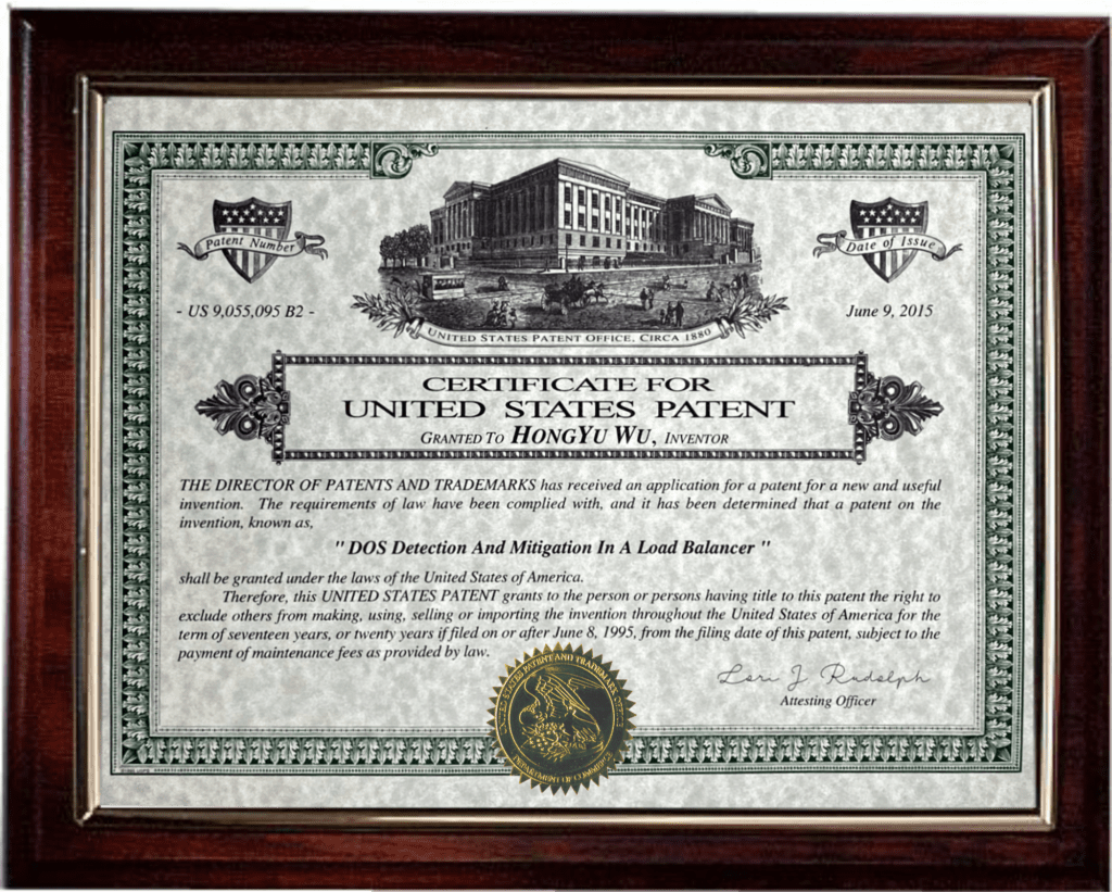 Mounted Parchment Certificate - US Patent Services LLC